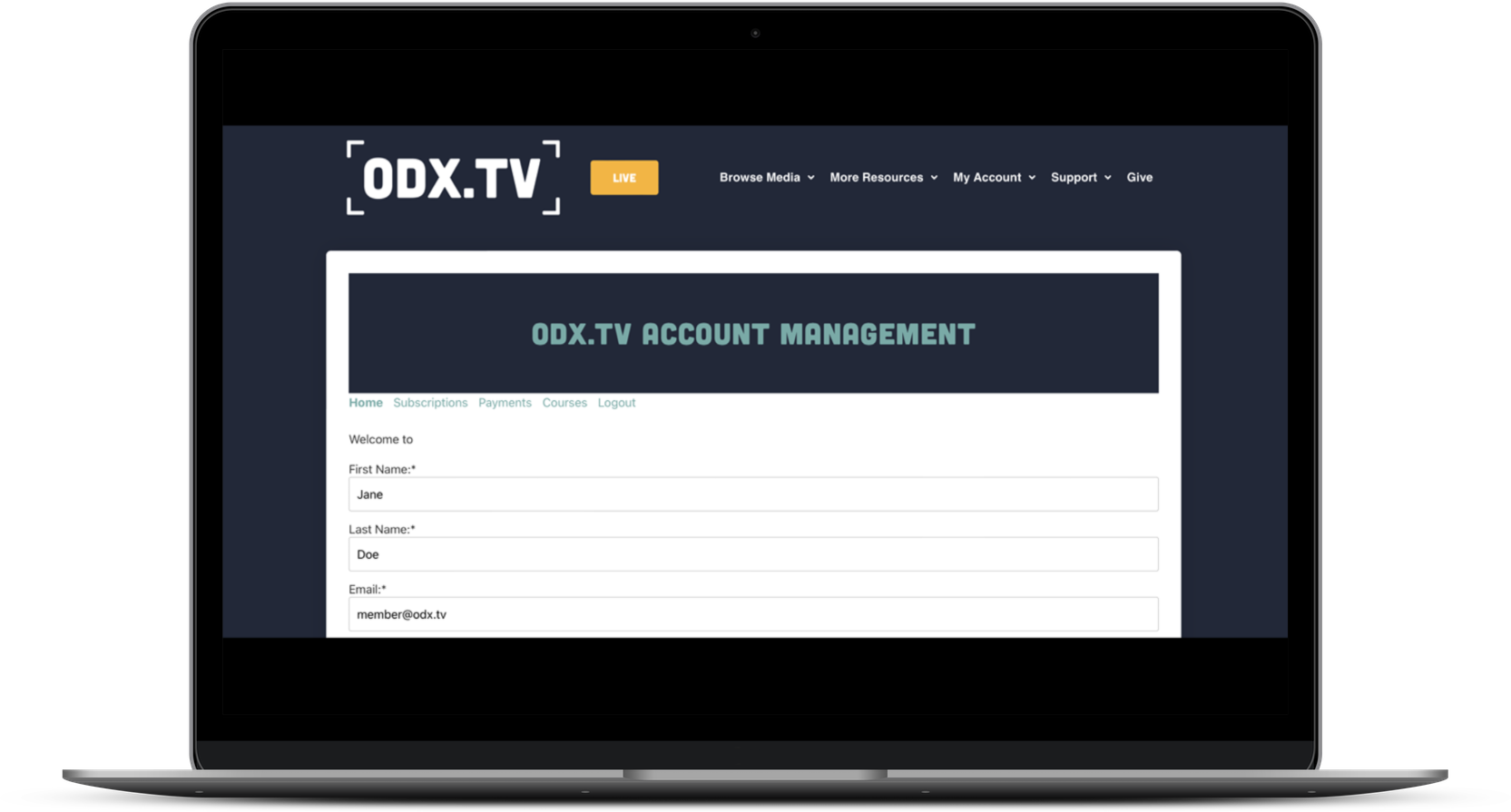 ODX Splash Page – ODX.TV
